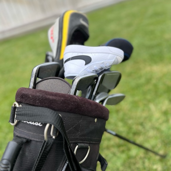 Nike | Accessories | Custom Nike High Top Blazers White Black Golf ...